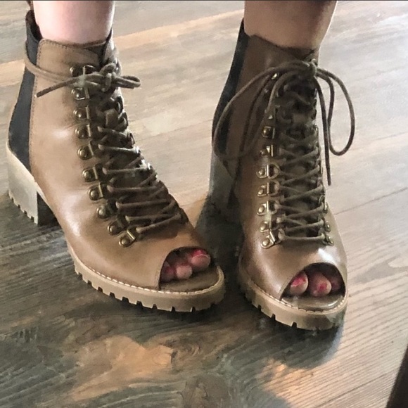 Von Dutch | Shoes | New Vondutch Peep Toe Boots | Poshmark